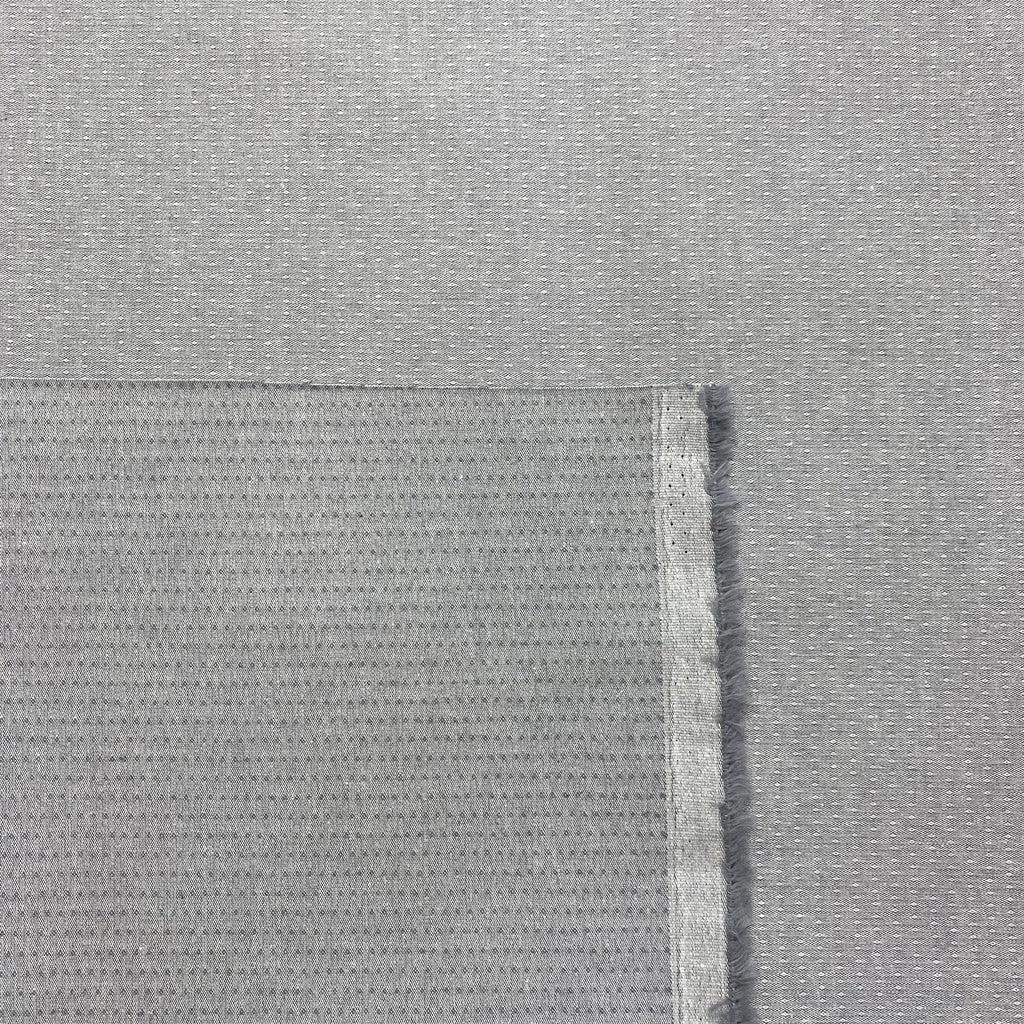 Light Grey Dobby Spot Cotton Stretch Fabric | Buy Online Now – The ...